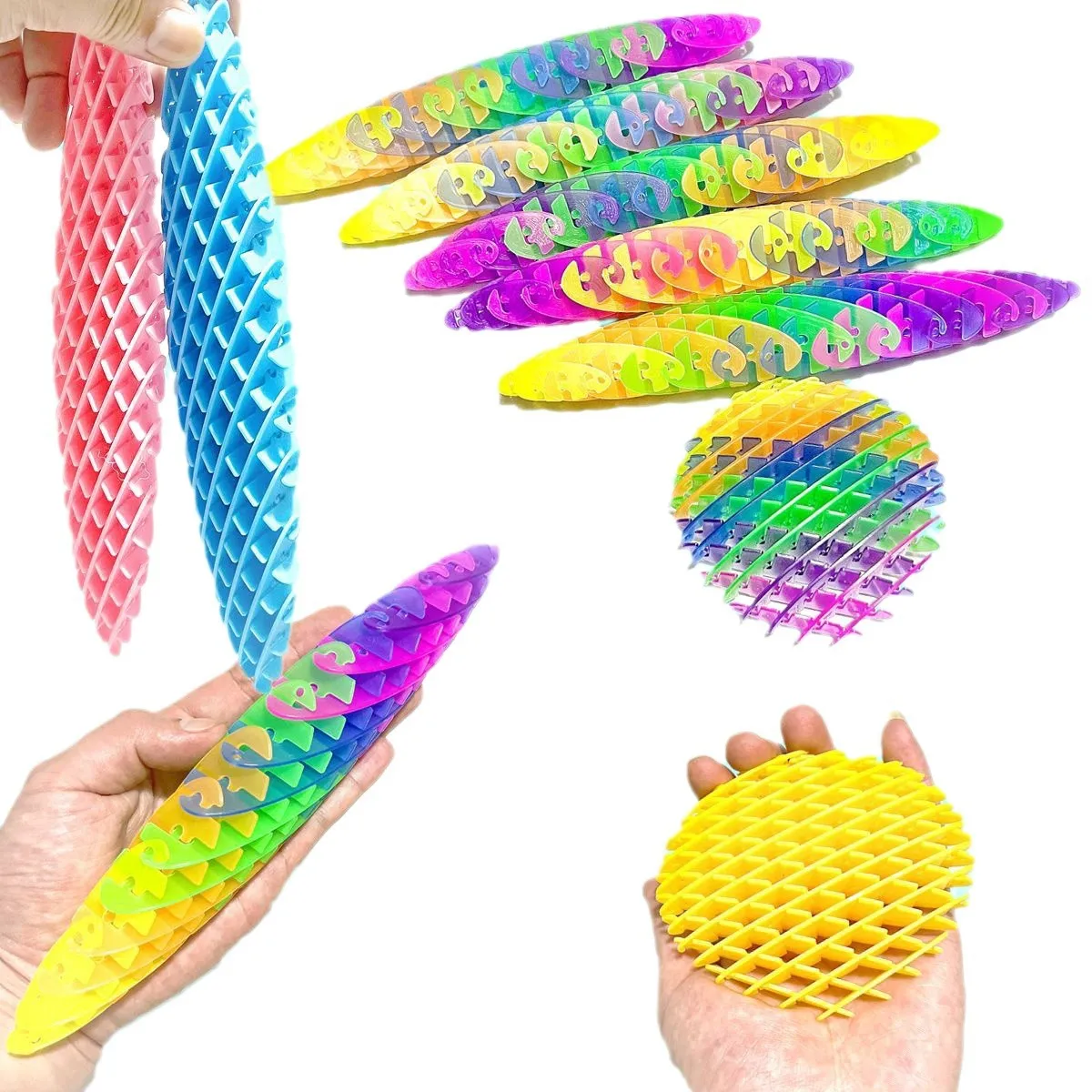Fidget Toys Adults 3D Printed Worm Toy DIY Stretchable Elastic Mesh ...