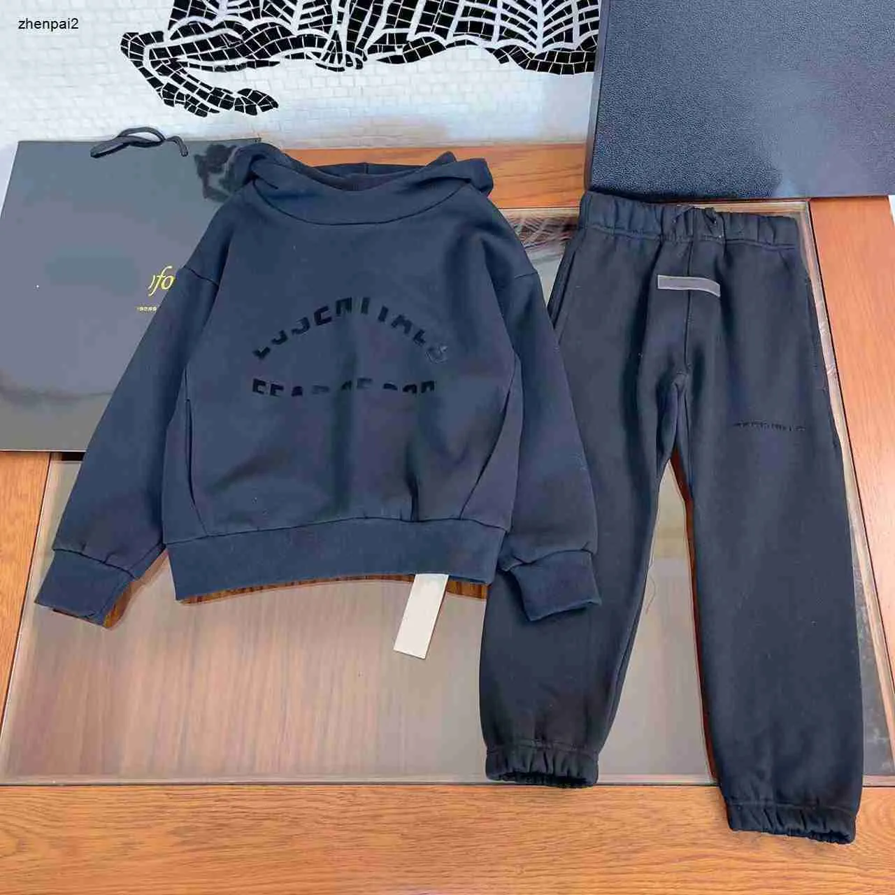 Luxury Designer Tracksuit Set For Kids Plush, Thicken Solid Color, Two ...