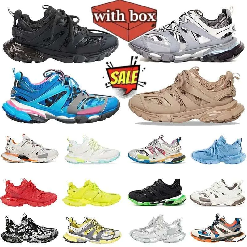 Designer Triple S Track 3.0 Sneakers Black/White/Green With Transparent ...