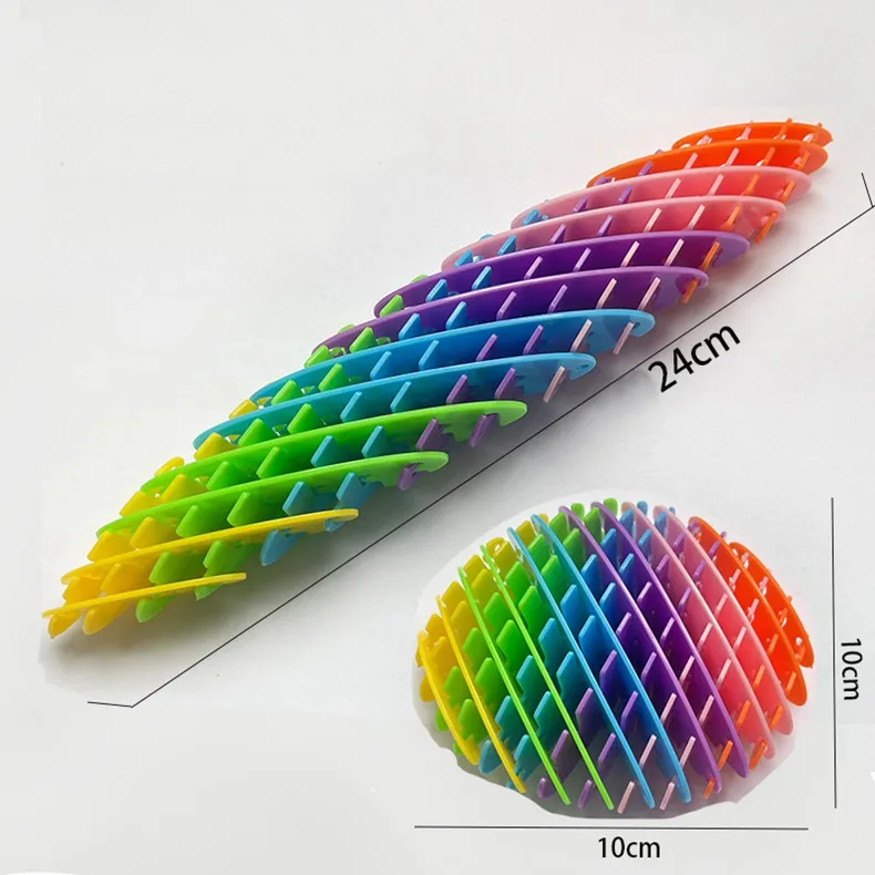 Big Kids Design Worm Fidget Toy Multicolor Plastic Elastic Net Stress ...