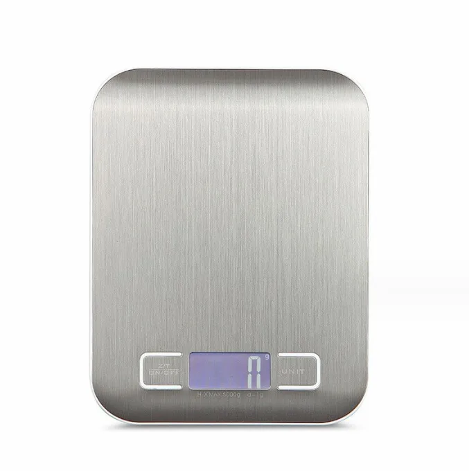 Stainless Steel Digital Kitchen Scale 5kg/10kg Baking Scale With LED Light, Mini Pocket Weighing ...