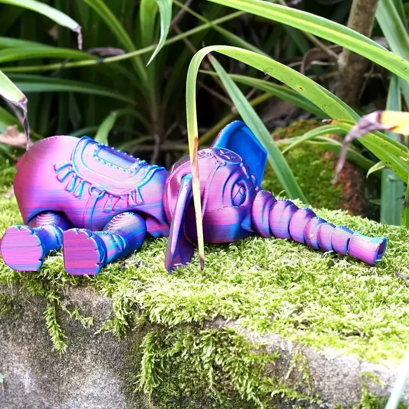 Cute 3D Printed Elephant With Movable Joints Anime Model Handheld Toys ...