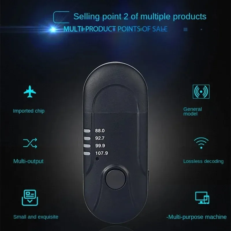 Bluetooth Car Static Bluetooth Transmitter With Dual Output, USB/3.5mm ...