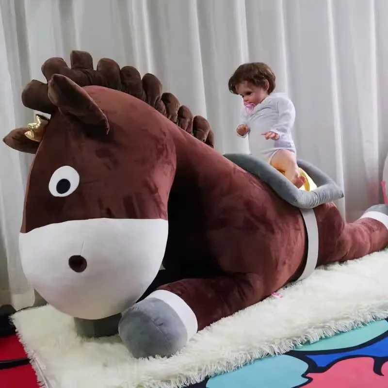 Big Animal Toy Rich Horse Zodiac Horse Giant Soft Plush Toy Childrens ...