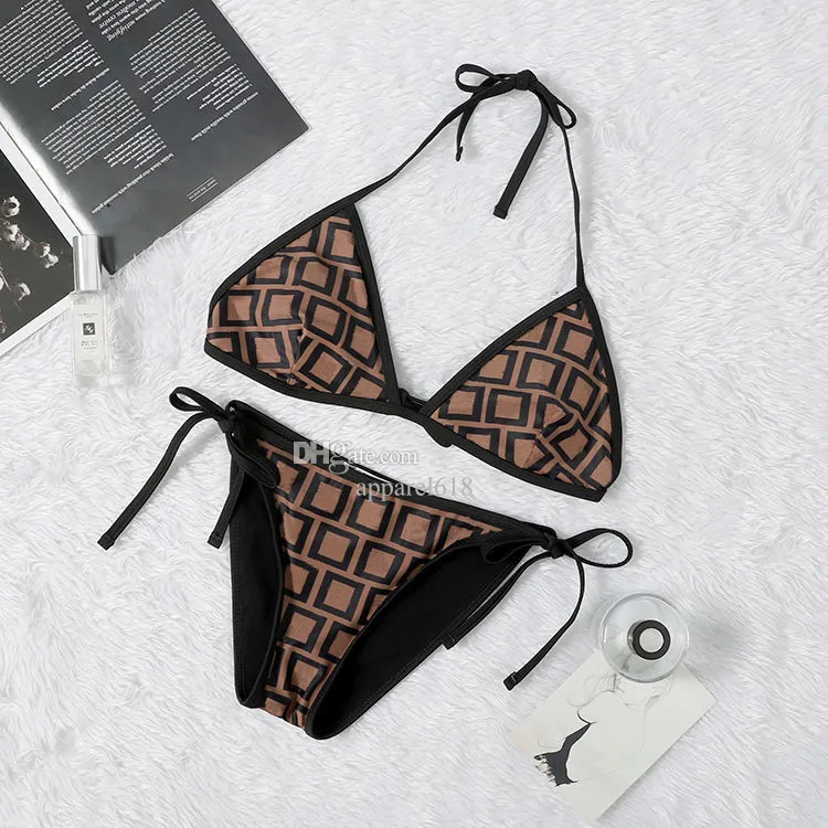 Designer Women's Brown Bikini Set Sexy And Fashionable Swimwear For ...