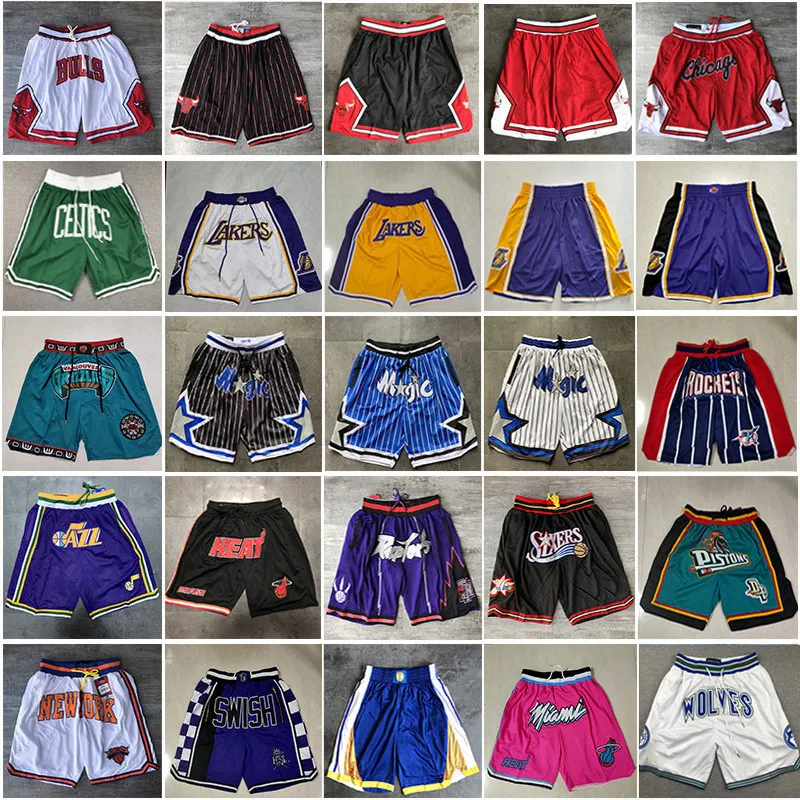 Stitched Classics Just Don Retro Basketball Shorts for Men With Pockets ...