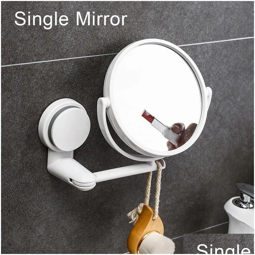 Compact Mirrors 360° Swivel Folding Cosmetic Mirror No Punch Magnifying ...