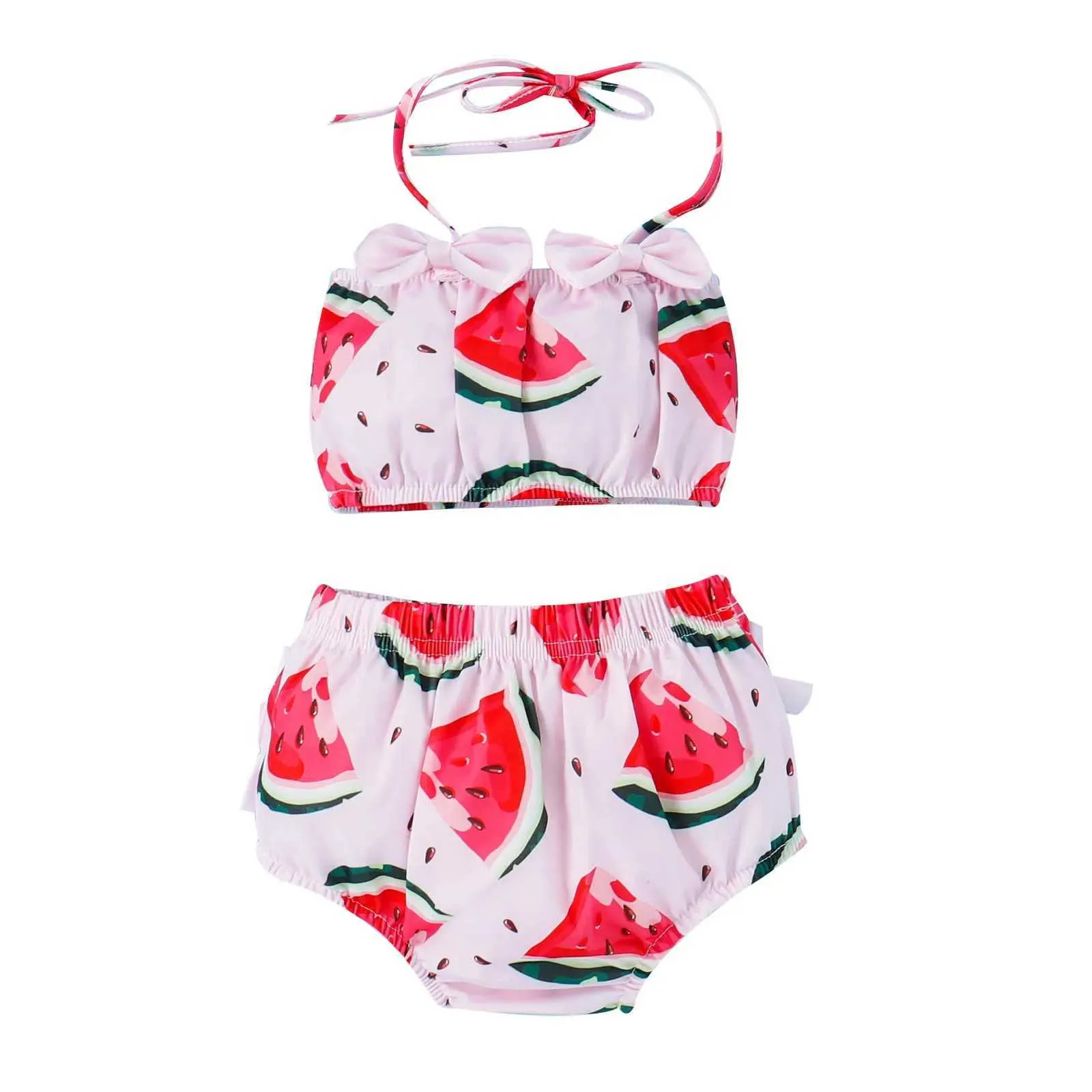 Toddler Girls' Watermelon Swimsuit Set - Cute Bowknot Two-Piece ...