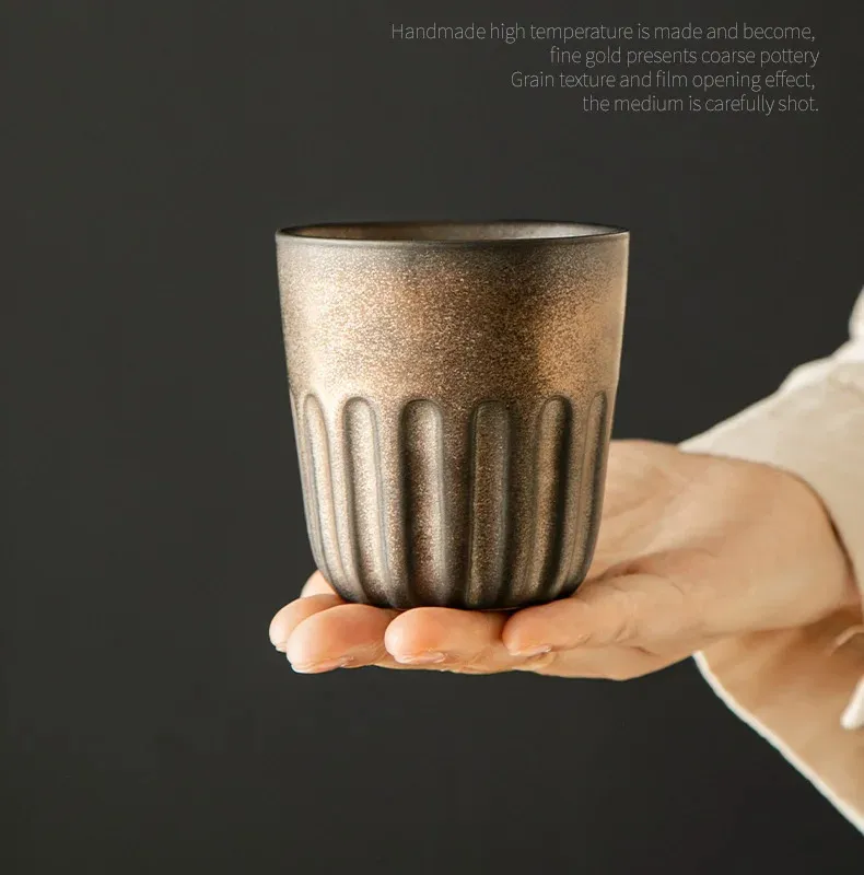 Ceramic Cups Vintage No Handle Coffee Cups 150ML Water Mug Kung Fu Tea ...