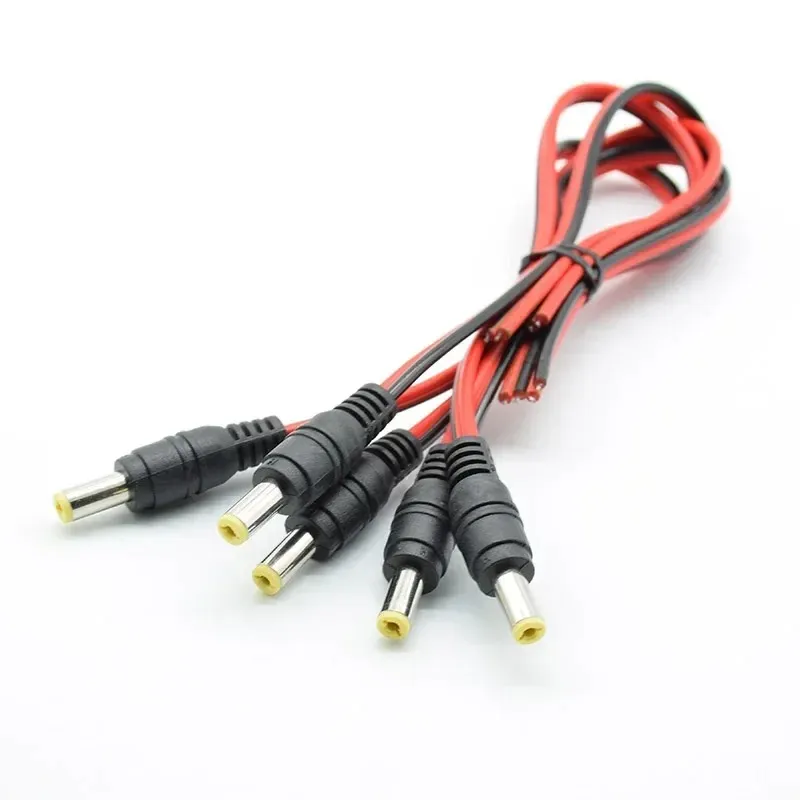 DC Power Connector Adapter Set 5-Piece: 5.5x2.1mm Male/Female Plugs for ...