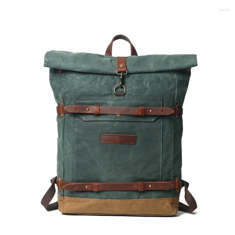 Backpack 2024 Retro Men Canvas Laptop Backpacks School Bags For ...