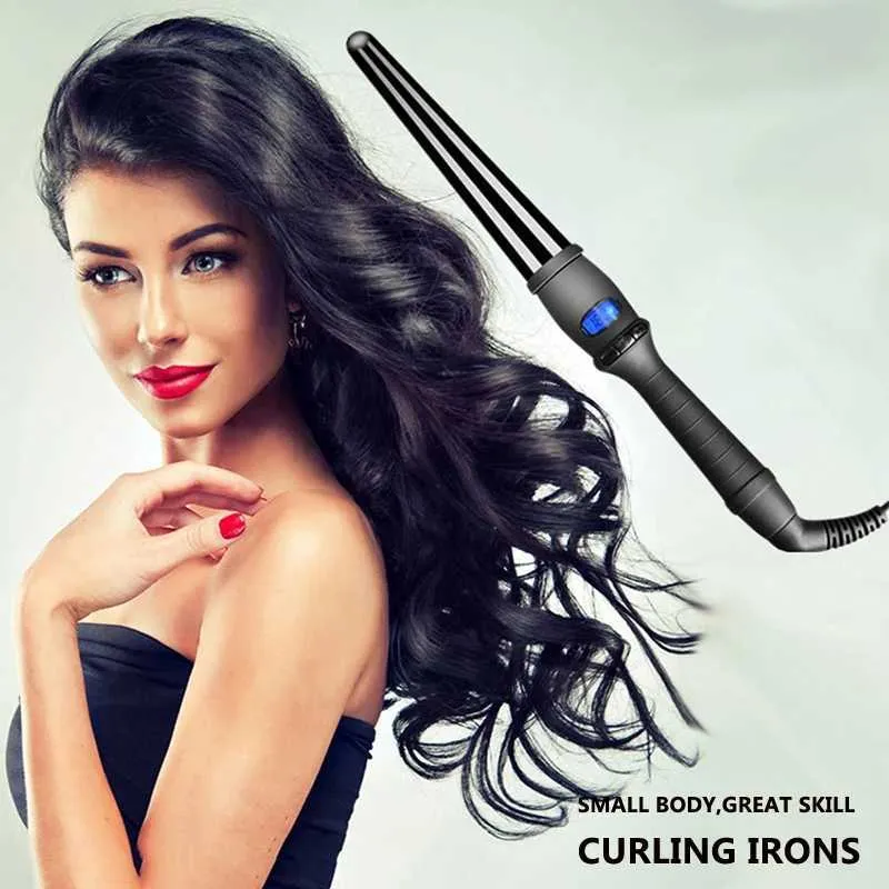 Professional Ceramic Hair Curler: Flower Cone Curling Wand for ...