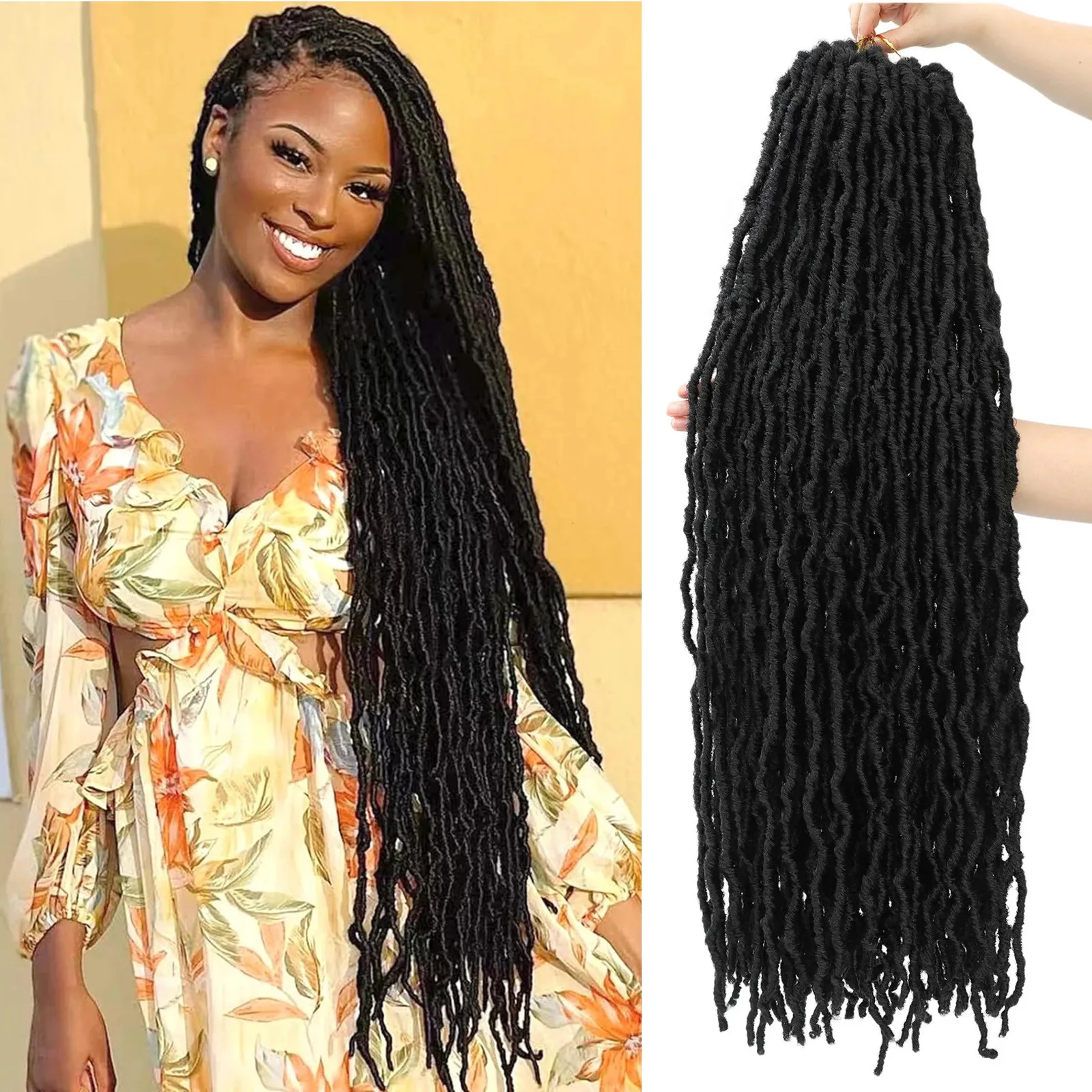 36 Inch Faux Locs Crochet Hair Extensions For Women Soft Locs Crochet ...