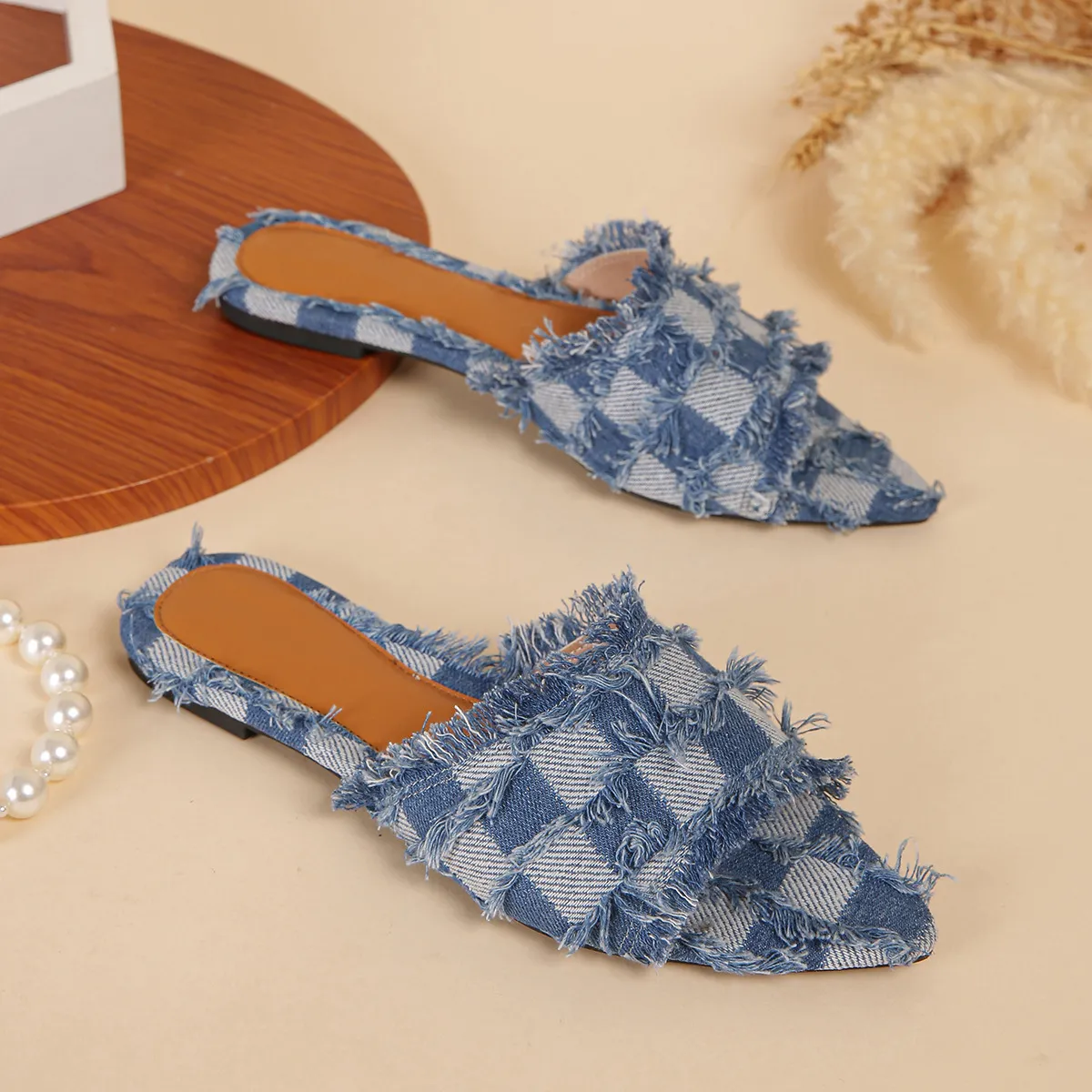 Sparkly Rhinestone Flat Sandals: Trendy Summer Slides - Shop Now for ...