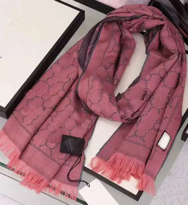 Designer Letter Scarf Women Thick Cotton Winter Tassel Scarf Over 68.9 ...