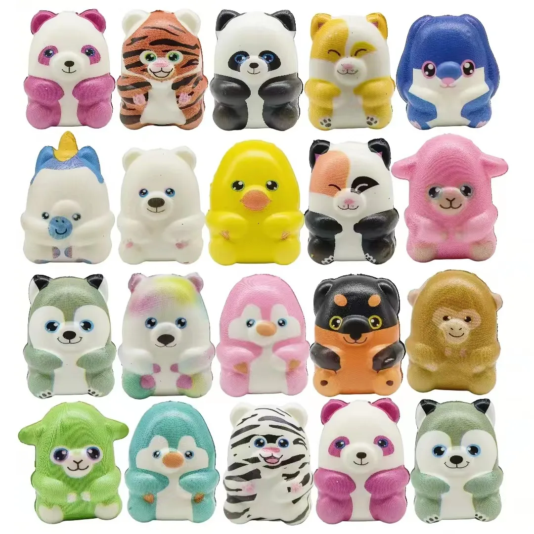 Kawaii PU Slow Rising Stress Ball Cute Animal Squishy Fidget Squishy ...