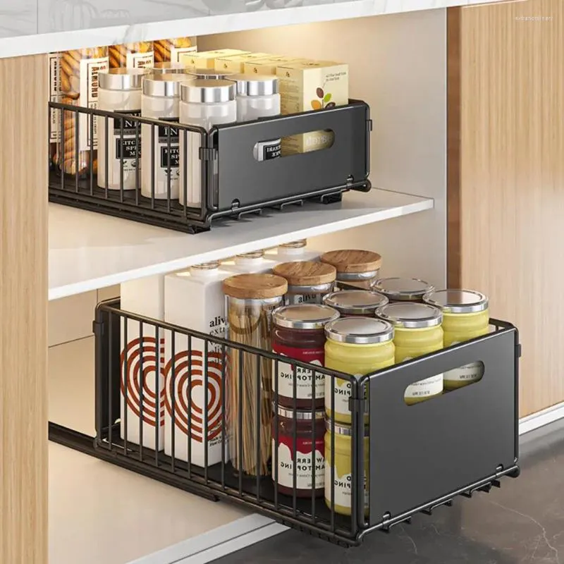 Large Capacity Corner Kitchen Cabinet Organizer Organizer With Handle ...