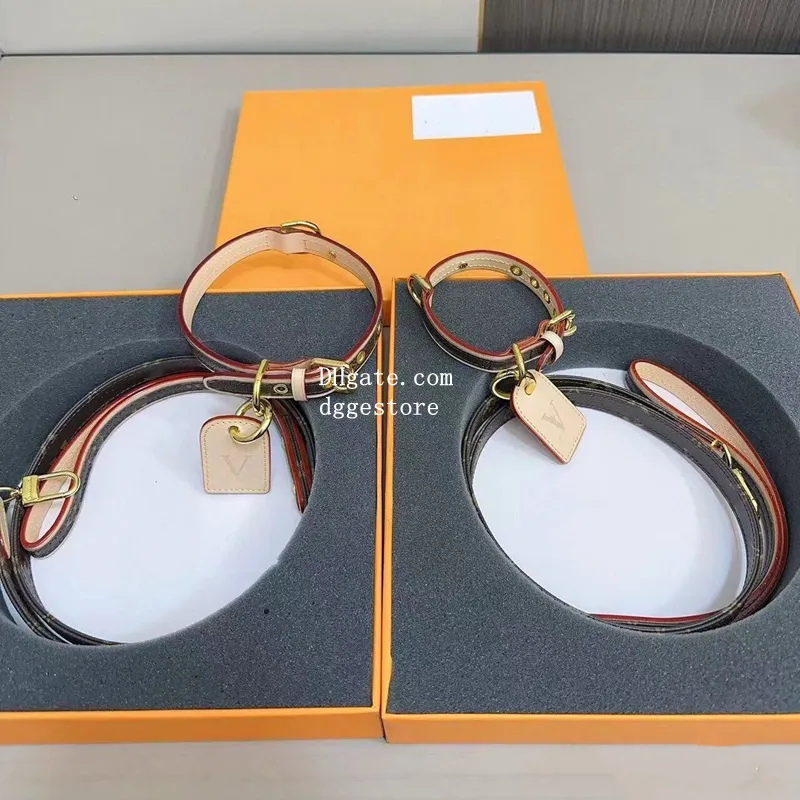 Designer Dog Collars Leash Set Luxury Leather Dog Collar With Dog Tag ...