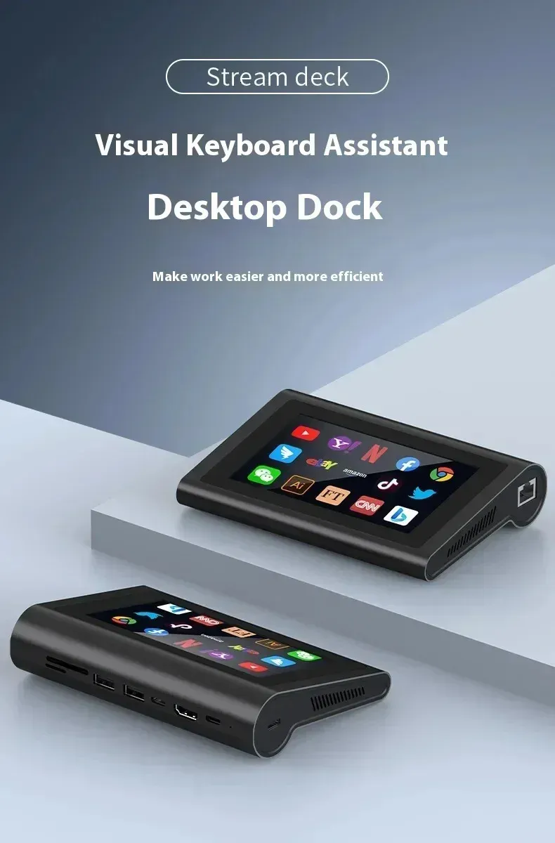 Mirabox Stream Deck: 8 In 1 Programmable Visual Keyboard Controller For ...