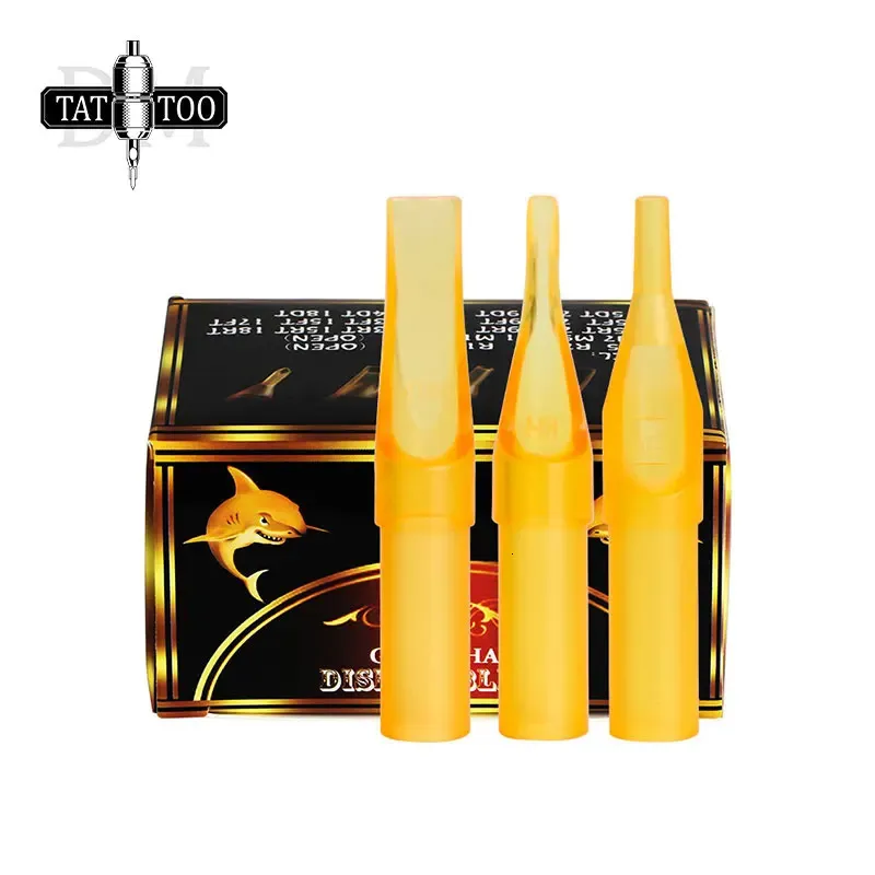 Sterilized Tattoo Tips - Round Magnum Disposable Tattoo Tubes, Yellow ...