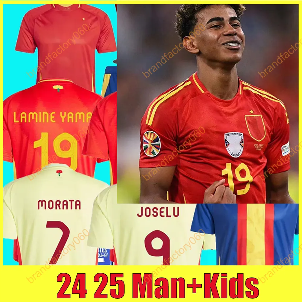 2024 Brazil Spain Soccer Shirt With LAMINE YAMAL, MORATA FERRAN ...