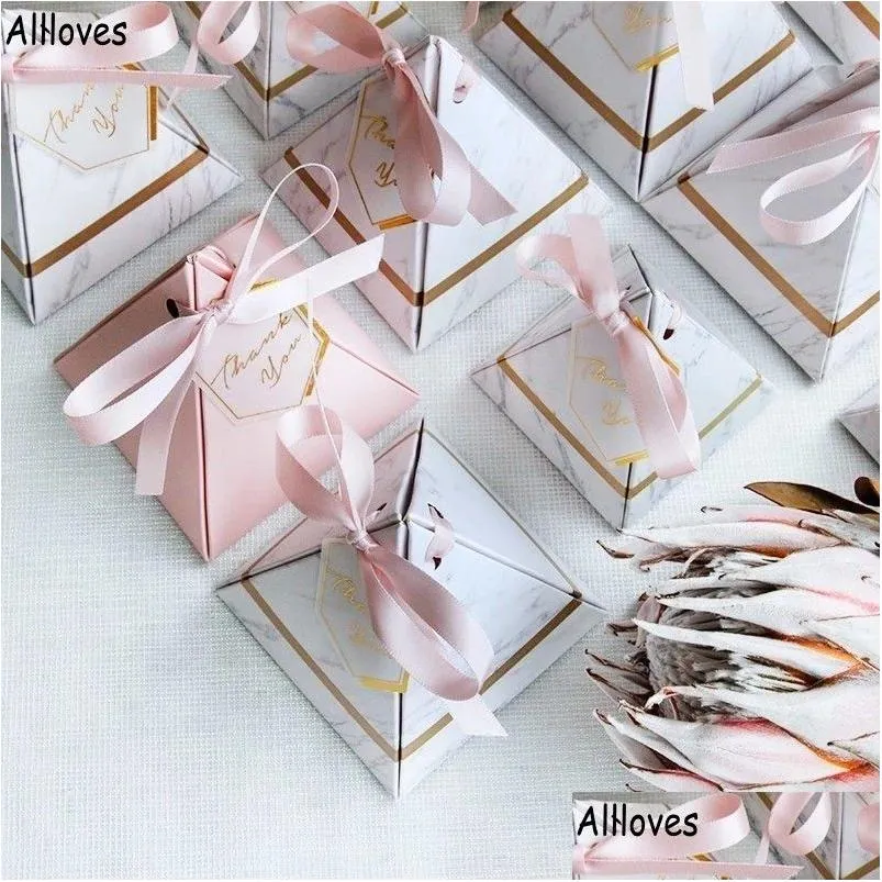DHgate.com:Marble Pyramid Candy Boxes - 50 Pcs Wedding Favor Holders ...