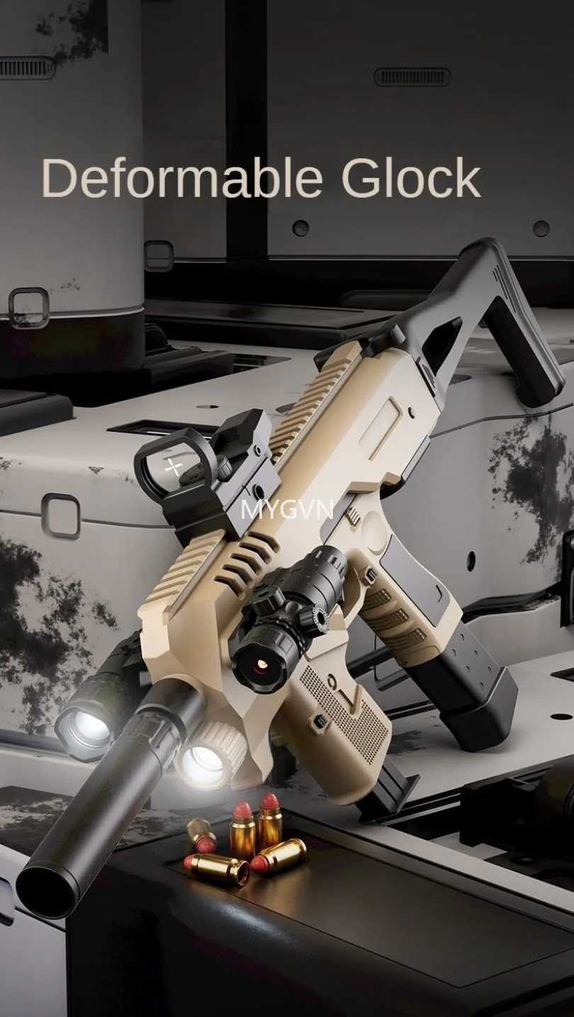 Shell Ejecting Toy Gun Deformable 2 In 1 Blaster With Flashlight ...