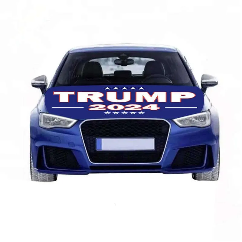 2024 Car Trump Election Hood Blue Flags Washable, Easy Install, And ...