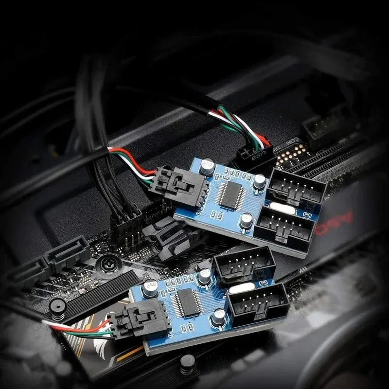 Motherboard USB 2.0 9Pin Atx Power Connector With 1 To 4 Expansion Hub ...