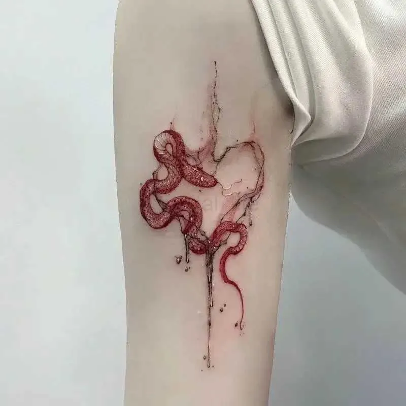 DHgate.com:Lasting Heart Snake Arm Tattoo Stickers - 4Pcs Y2K ...