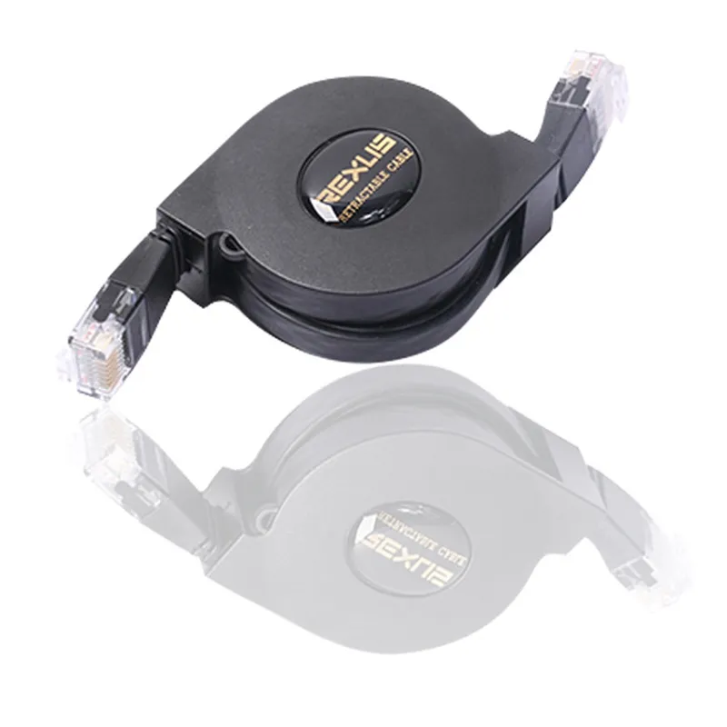 Retractable Cat6 Ethernet Cable - 1M/2M Flat RJ45 Patch Cord for Modem ...