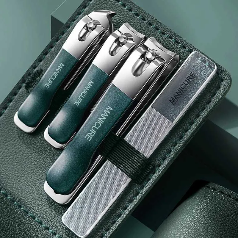 3-Piece Stainless Steel Nail Clipper Set - Slant Edge Toenail Clippers ...