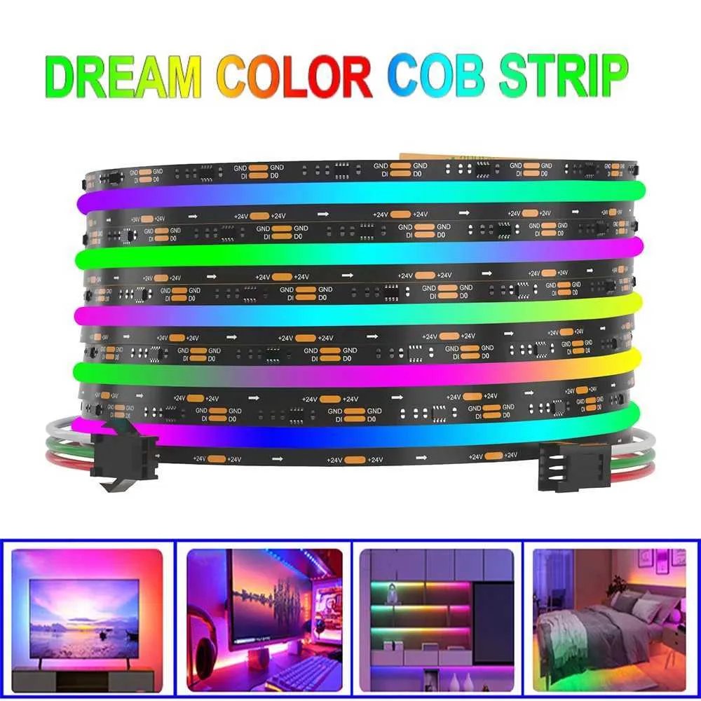 Addressable LED Strip Lights, Tuya Wi Fi RGB IC LED Strip Dream Color ...