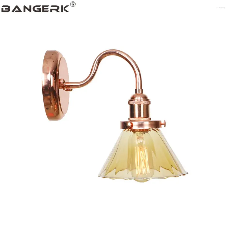 Wall Lamp Modern LED Loft Style Edison Sconce Lights Rose Gold Iron ...