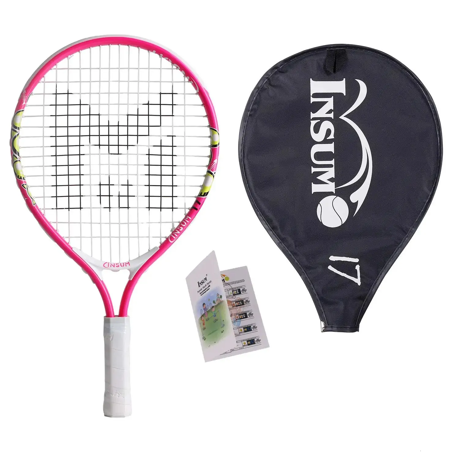INSUM 17 Lightweight Tennis Racket For Kids With Cover Bag Ideal For 24 ...