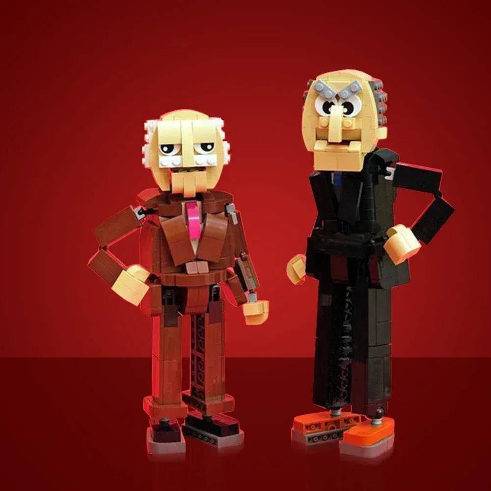 Vintage TV Show Building Blocks Set - Funny Muppet Duo, Waldorf ...