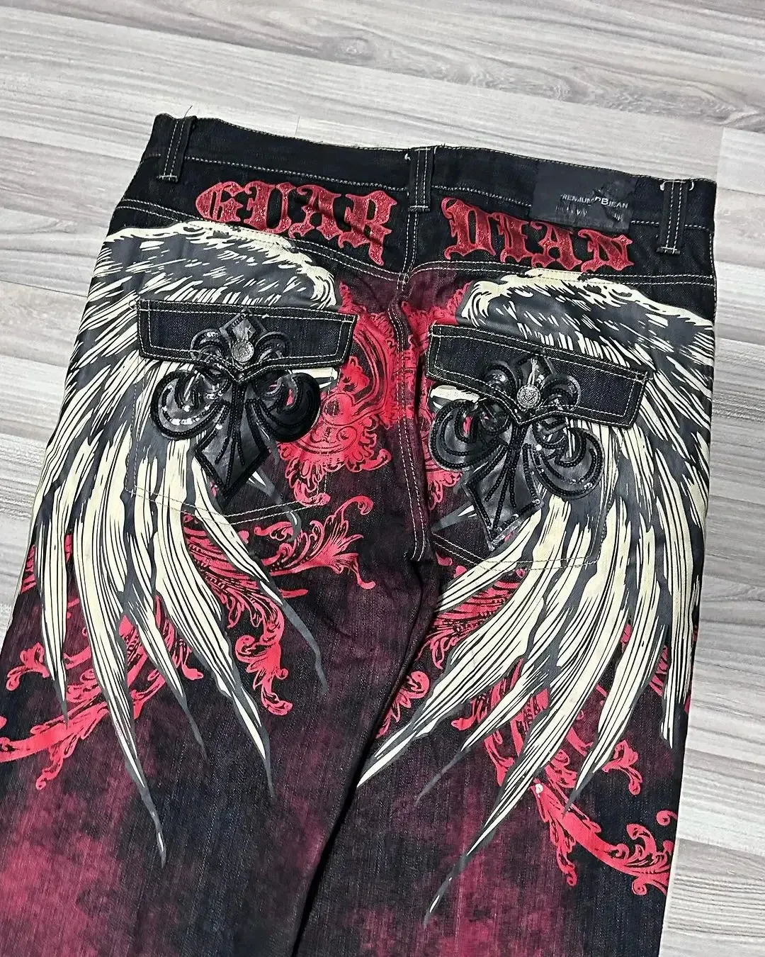 DHgate.com:Harajuku Retro Gothic Jeans: Black Baggy Y2K DHgate.com:Harajuku Retro Gothic Jeans: Black Baggy Y2K