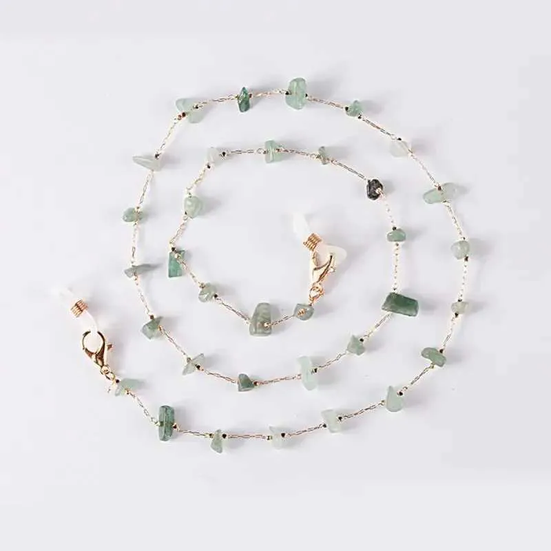 Natural Stone Eyeglass Chain With Pink Quartz Charm Fashionable Reading Sunglasses Chain Lanyard ...