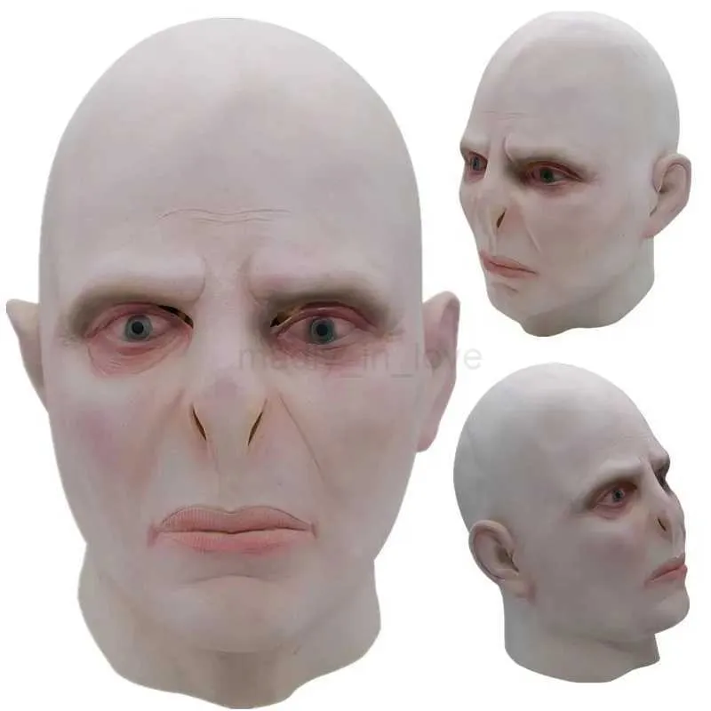 Lord Voldemort Latex Mask Realistic Cosplay Mask For Halloween Costume ...