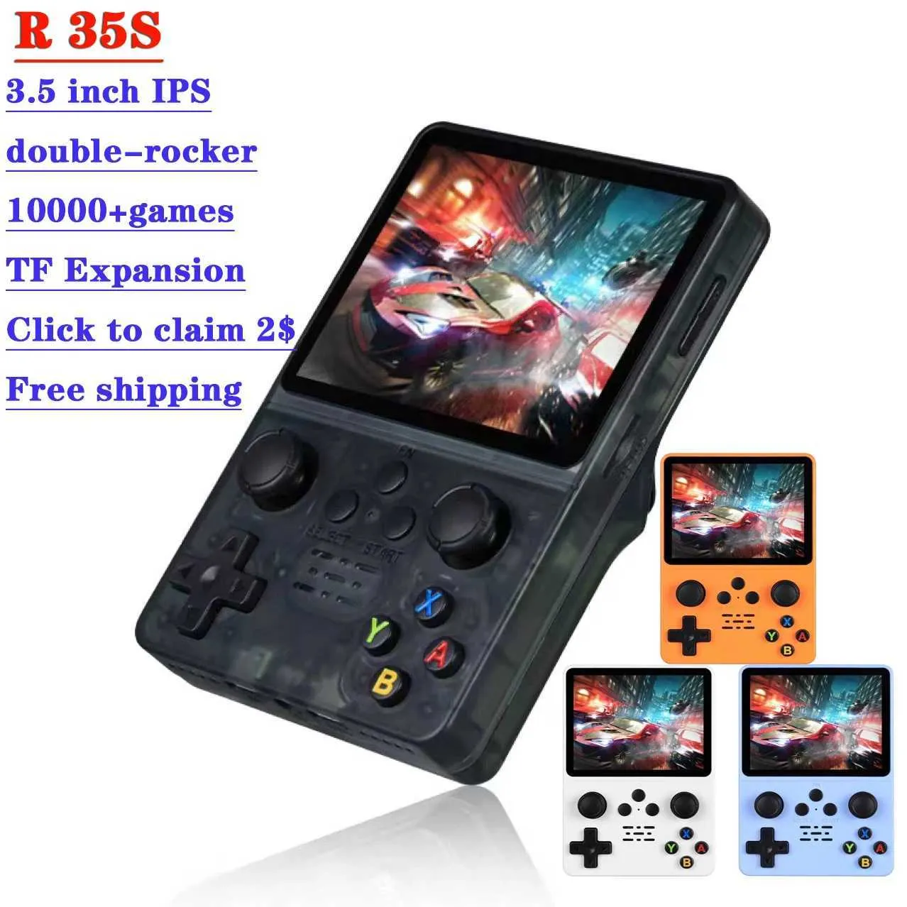 Retro Handheld Best Handheld Game Console R35S With Dual Joysticks, 3.5 ...