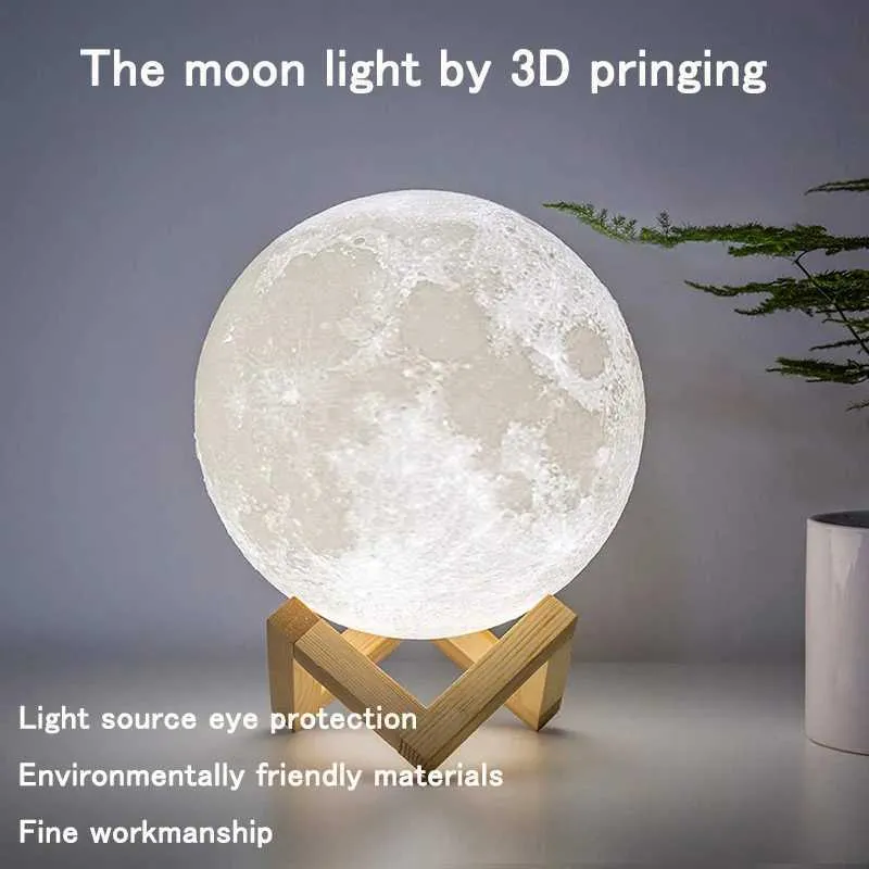 Galaxy Moon Light Lamp: New Arrival, 3D Printed Night Light - Shop Now ...
