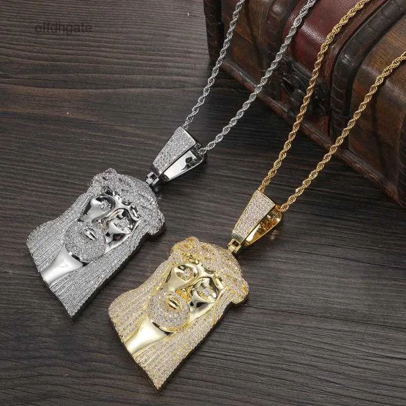 Iced Out Jesus Piece Pendant Necklace - Hip Hop Bling Jewelry for Men ...