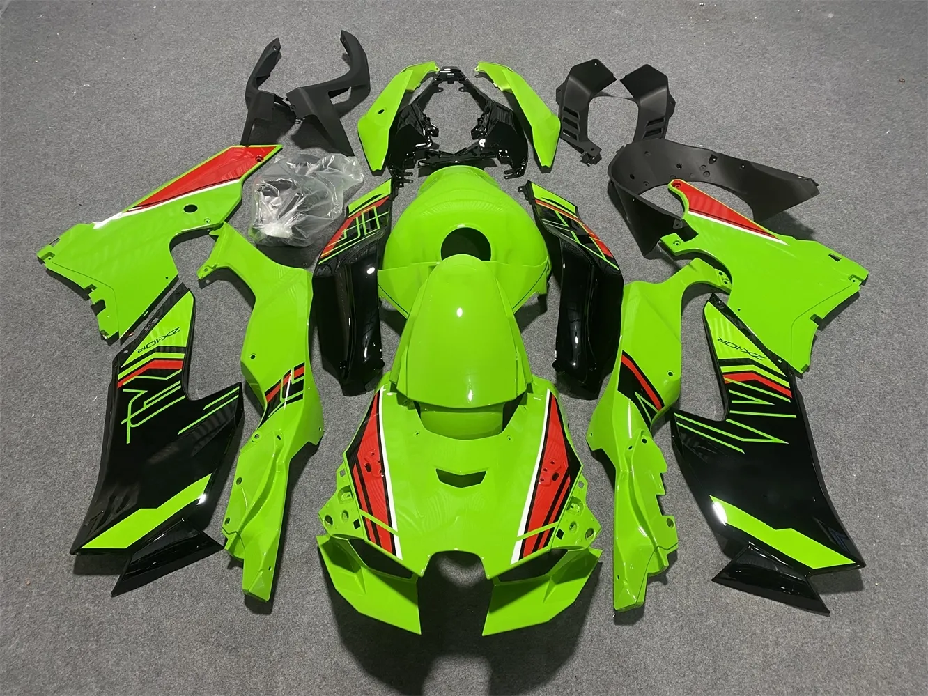 Injection Fairings Kit For Ninja ZX 10R '24 ZX 10R 2024 Black Green ...