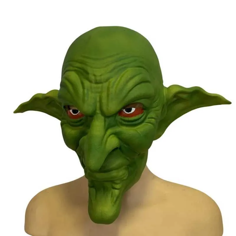 Man Horror Green Goblin Mask Full Head Latex Masks Masquerade Party ...