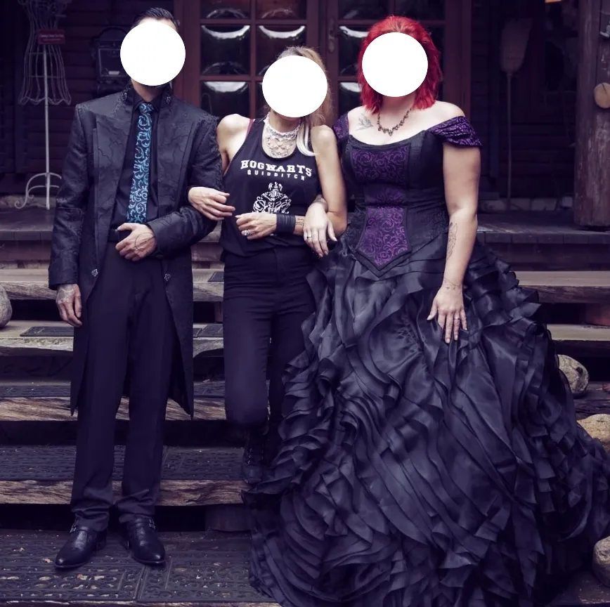 Vintage Gothic Steampunk Prom Dress In Deep Purple With Pleated Puffy ...