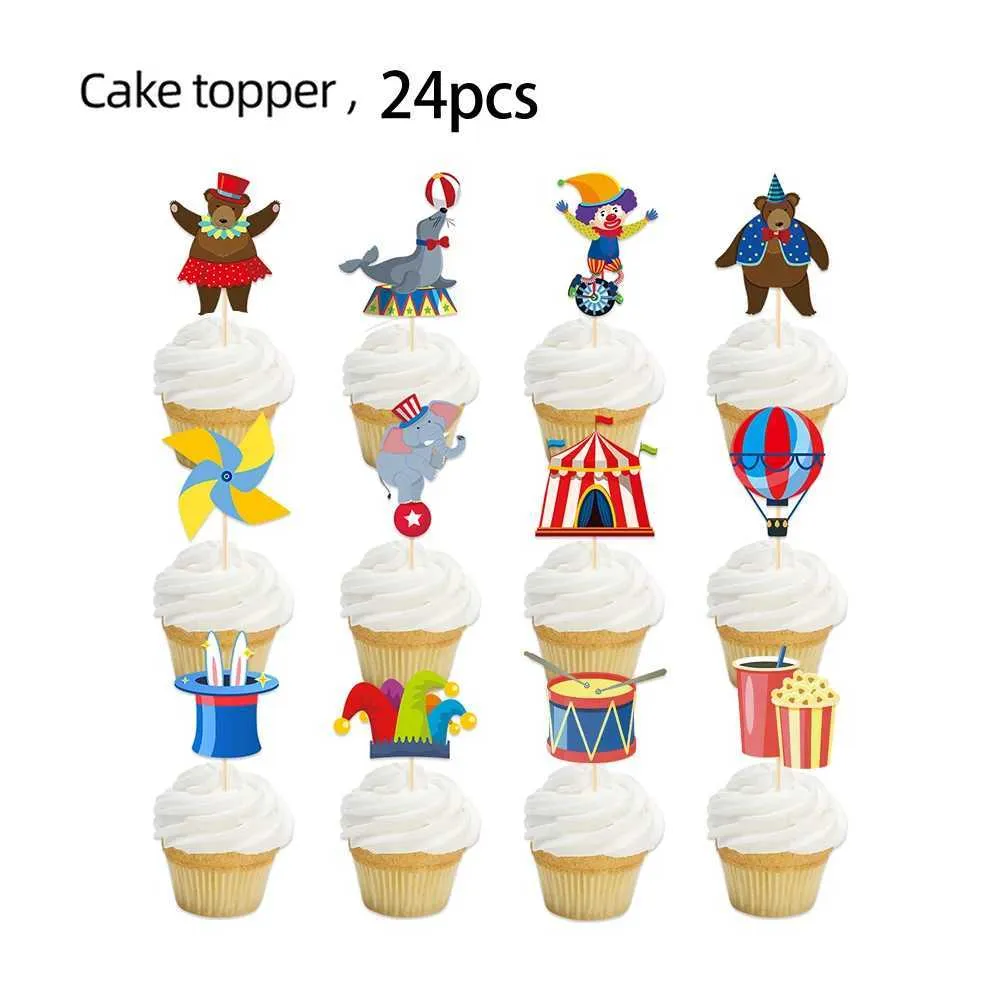 Circus Carnival Party Supplies: Striped Animals, Balloons & Tableware ...