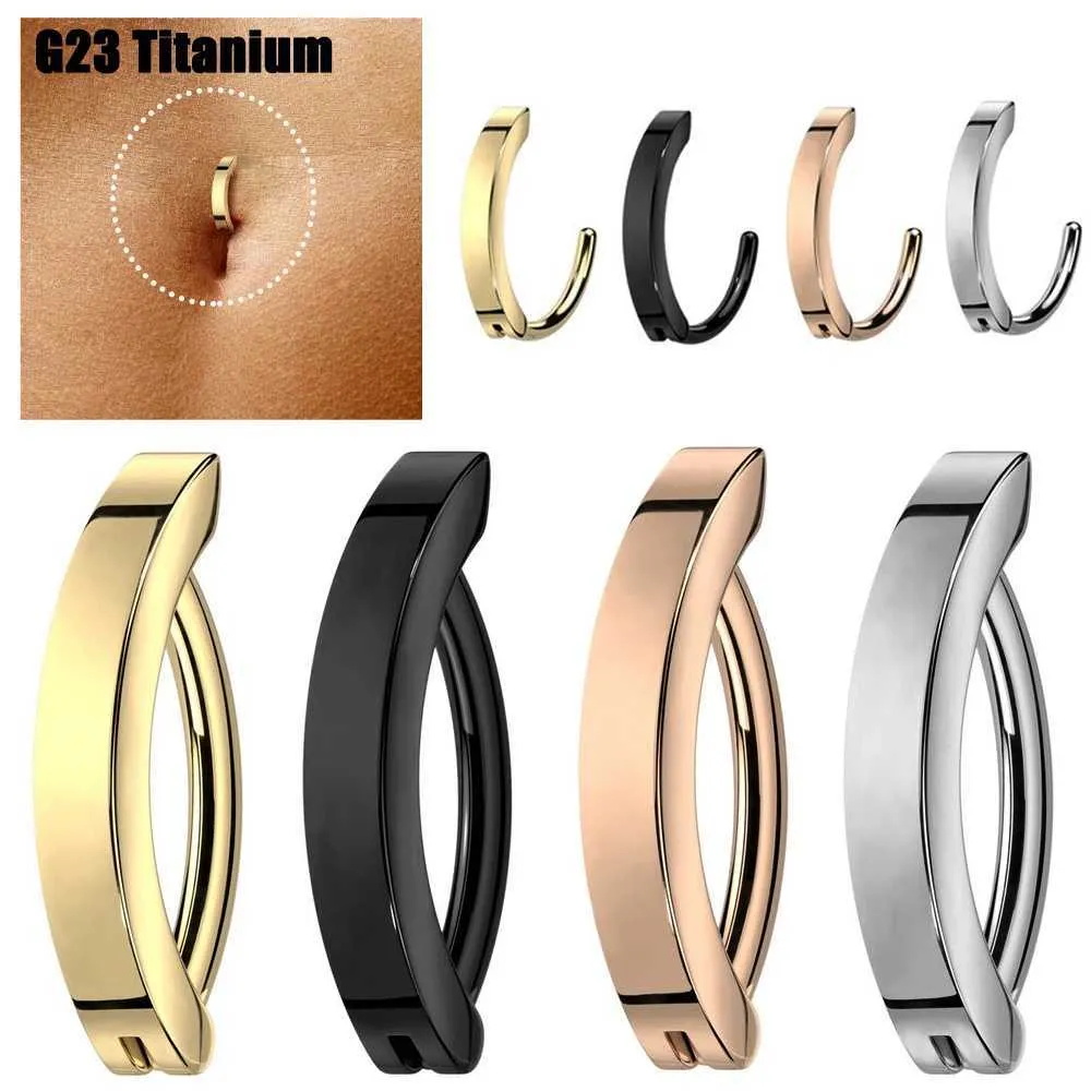 Imitation Grade Titanium Navel Piercing Hoop Septum Button Clicker ...