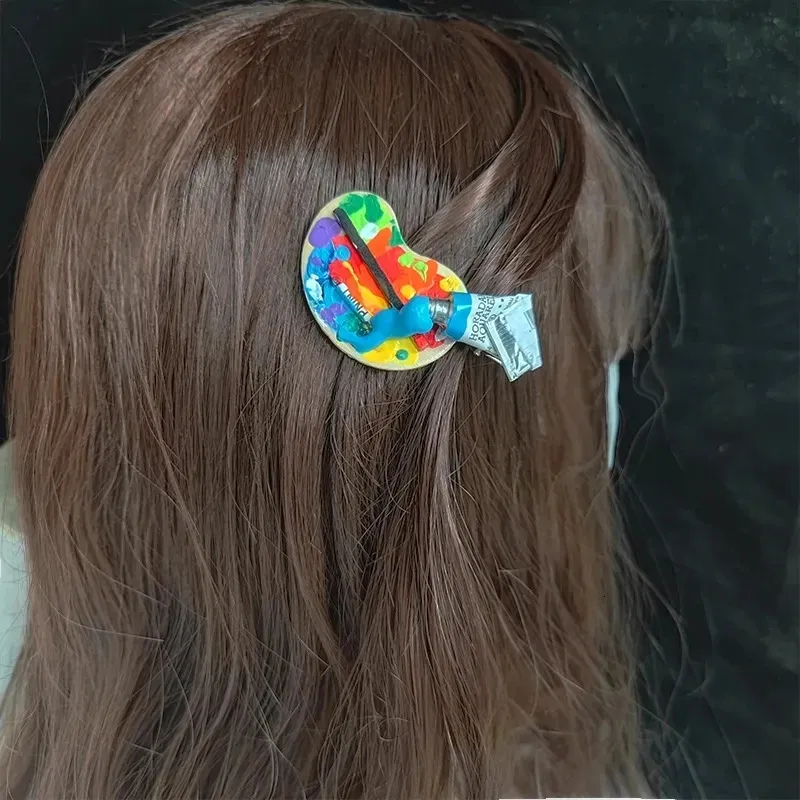 Handmade Artistic Hair Clips Color Palette Pigments... From Jiu05, $14. ...