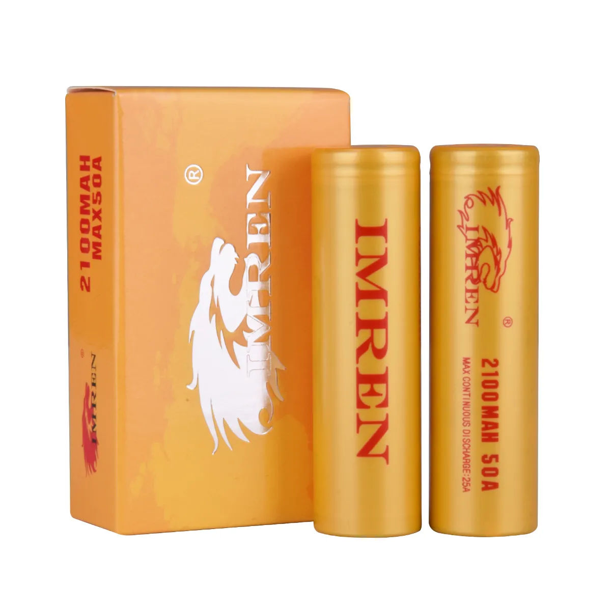Premium IMREN 18650 Rechargeables - 2100mAh at 3.7V for Efficient LED ...