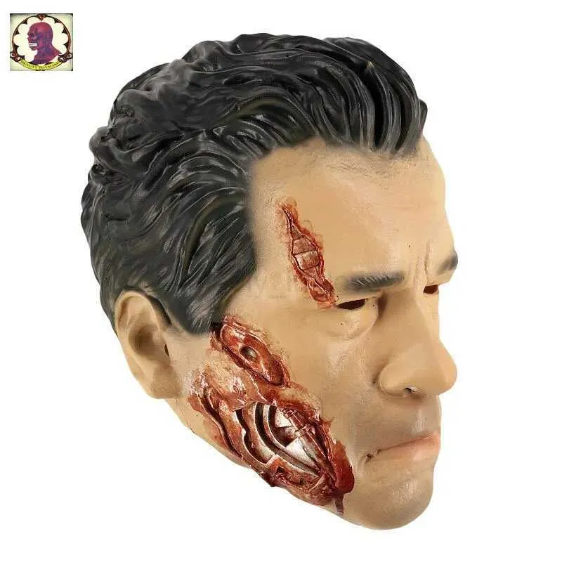 Arnold Schwarzenegger Latex Robot Mask 3d Realistic Fancy Dress Party ...